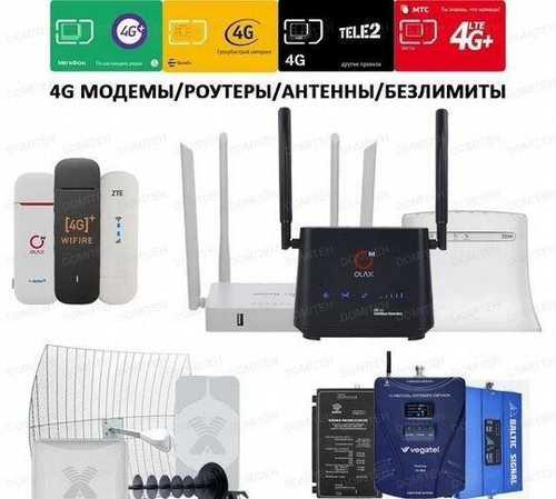 4G Роутер Модем Антенна Безлимитный интернет XL