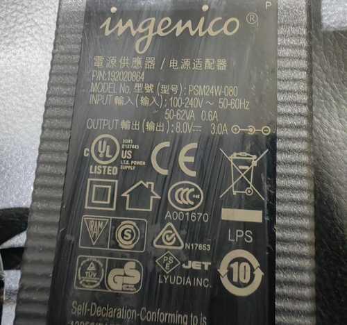 Блок питания Ingenico PSM24W-080 8V 3A