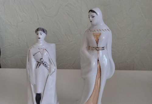 Фарфоровые статуэтки "Джигит с невестой"