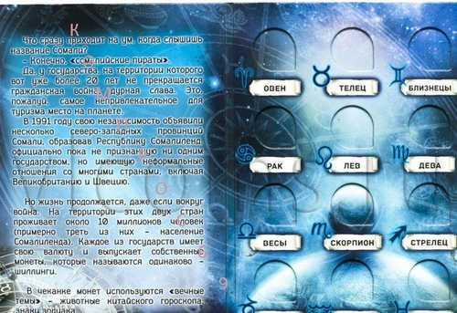 12 монет Сомалиленд Знаки Зодиака + Альбом