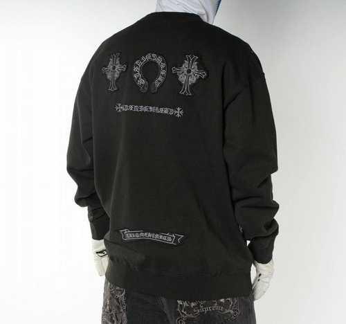 Свитшот Chrome Hearts черный black в наличии