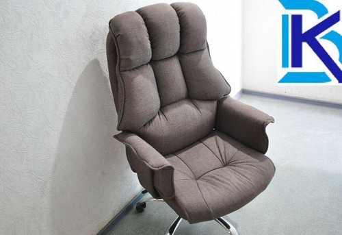 Кресло руководителя "Монблан", ткань серо-коричнев
