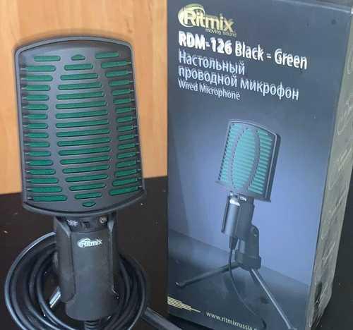 Микрофон ritmix RDM-126 Black-Green