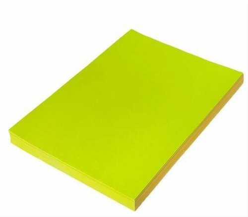 Самоклеящаяся бумага a4 100 листов, 80г/м, жёлтая