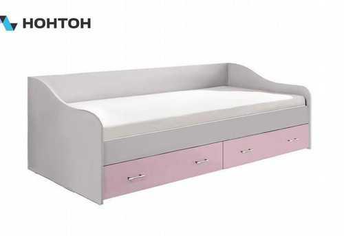 Кровать Вега fashion-1 белый / розовый