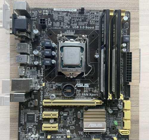 Asus b85m g, intel xeon 1230v3 материнка проц