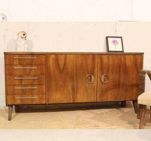 Тумба хайборд орех Чехия редизайн mid century