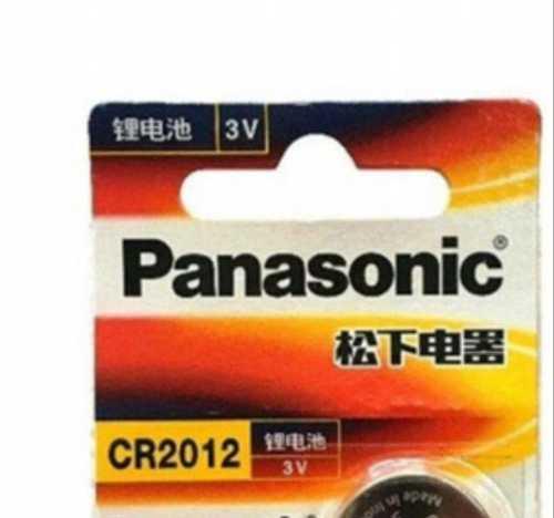 Батарейка дисковая литиевая Panasonic CR2012 3V