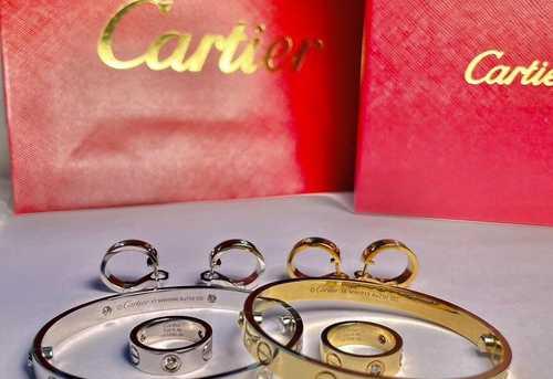 Золотой комплект Cartier Love