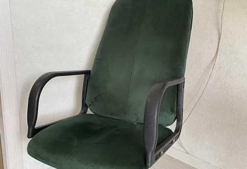 Компьютерное кресло замшевое (цвет зеленый)