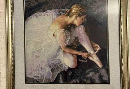 Картина вышитая крестом “Прекрасная балерина”
