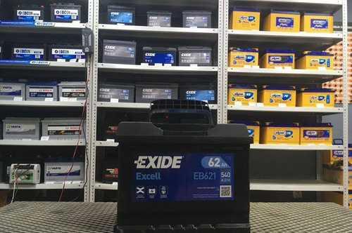 Аккумулятор exide 62Ач 540A EB621 Прямая полярност