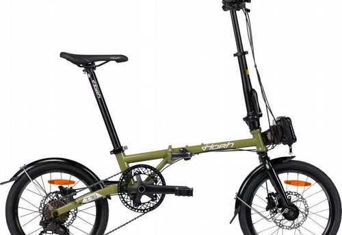 Велосипед horh T16 16" (2024) Khaki Green-White