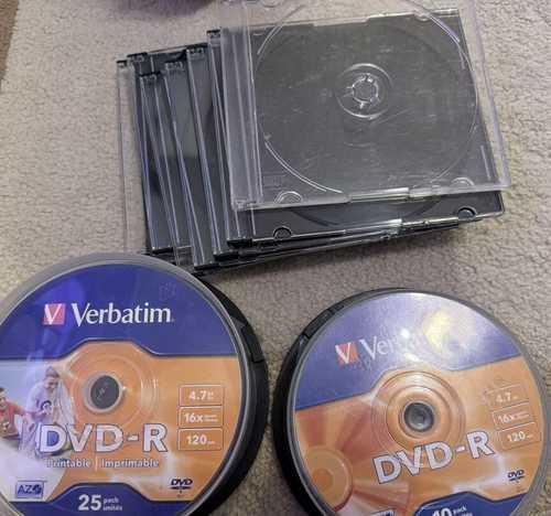 Болванка Диск DVD-R Verbatim 4.7Gb 16x Cake Box