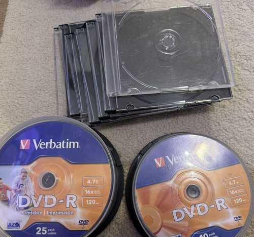 Болванка Диск DVD-R Verbatim 4.7Gb 16x Cake Box