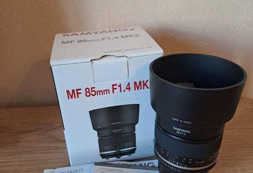 Объектив Samyang 85mm f 1.4 MK2 для Fujifilm X
