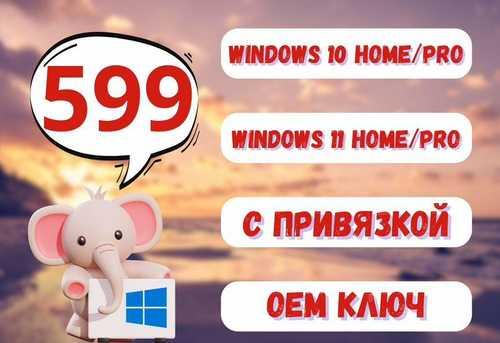 Ключ Windows 10 / 11 Pro / Home / С привязкой