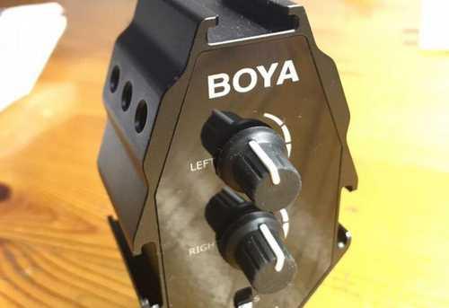 Boya by-mp4 накамерный аудио микшер адаптер