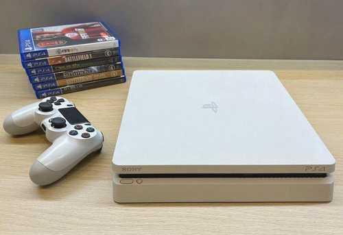 Sony Playstation 4 Slim 500gb в белом корпусе
