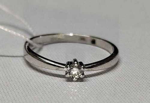 Золотое кольцо с бриллиантом 16 р-р