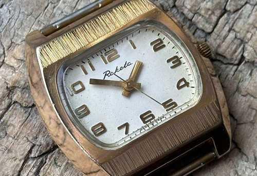Часы советские Ракета Бейкер позолота, СССР, 1970е