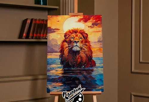 Картина со львом