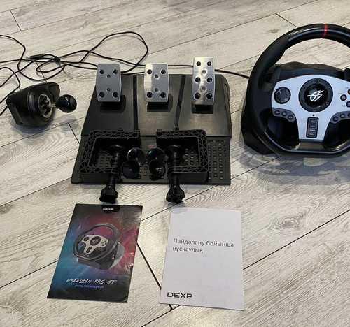 Игровой руль dexp Wheelman Pro GT 900 градусов