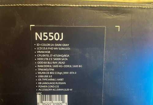 Ноутбук Asus N550j