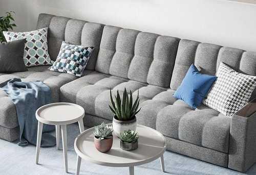 Стильный и комфортный диван для большой семьи