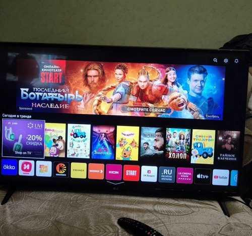 LG 43, FullHD, WebOs SMART TV, SMART пульт, ножки