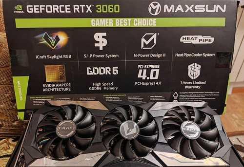 Видеокарта RTX 3060 12 гб Maxsun icraft