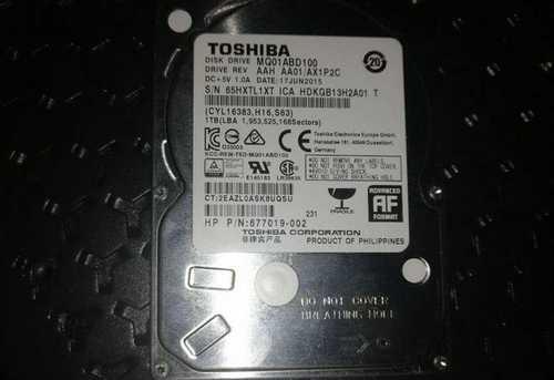 Жёсткий диск Toshiba 1 тб