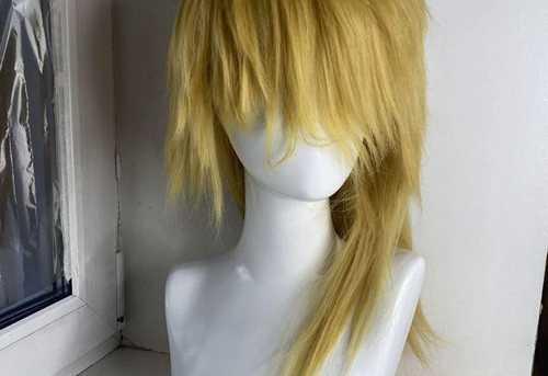 Блонд косплей парик желтый длинный
