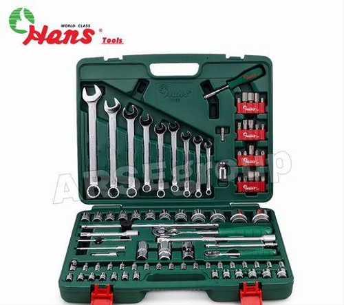 Набор инструмента 1/2", 1/4" Hans 89 предметов
