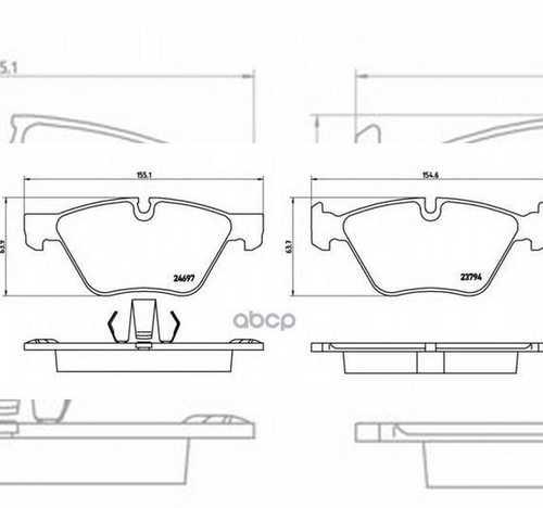 Колодки тормозные дисковые перед BMW 5 (F10)