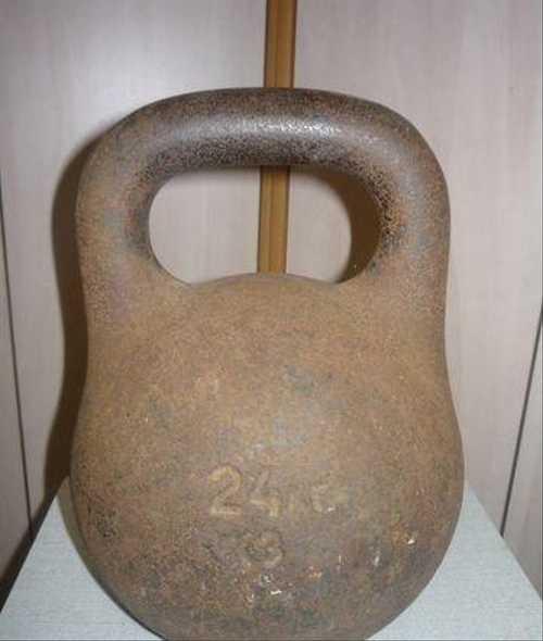 Гиря 24 кг. чугун, клеймо, СССР