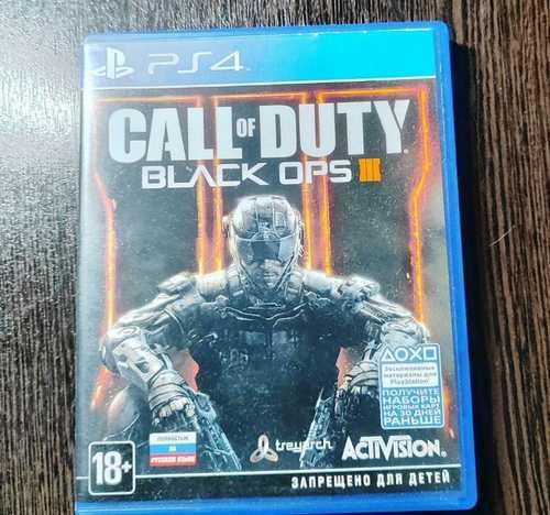 Диски на ps4 call of duty Black Ops 3