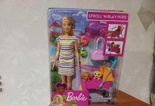 Кукла Mattel Barbie Барби с щенком в коляске GHV92