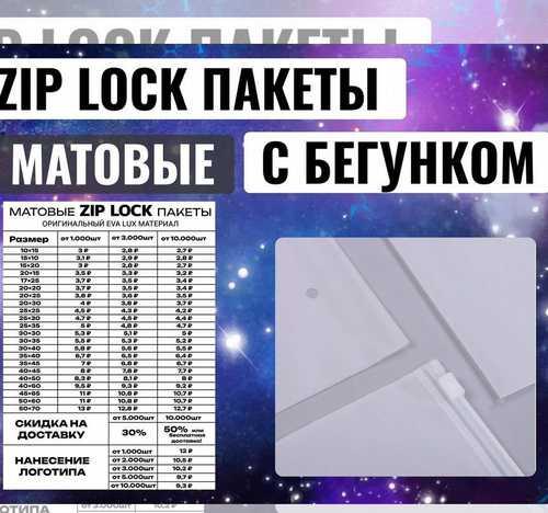 Пакеты ZIP lock EVA-LUX 30х40 для упаковки