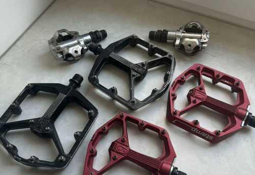 Педали Crank Brothers Stamp 7 и Shimano Pd m520