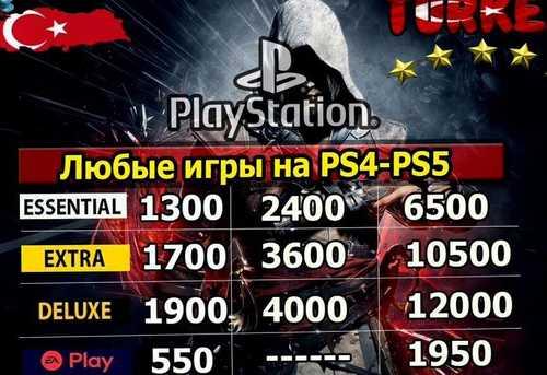 Подписка PS Plus Турция/Украина/Любые игры PS1133