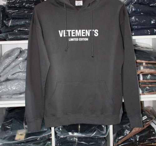 Худи Vetements oversize серый цвет (Арт.14490)