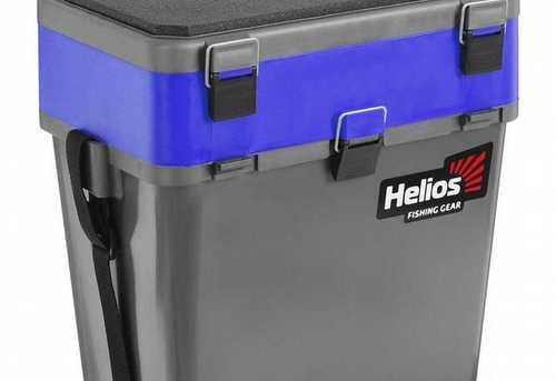Ящик рыболова зимний helios серый/синий Helios