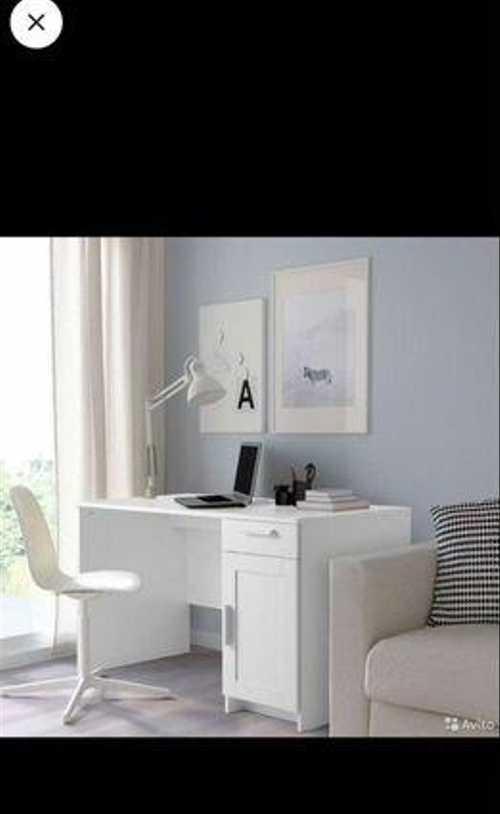 Письменный стол IKEA белый Бримнэс