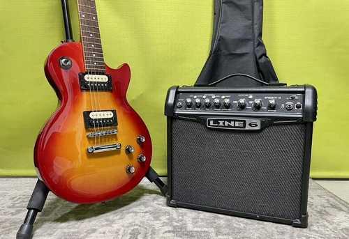 Электрогитара Epiphone с комбиком Line6