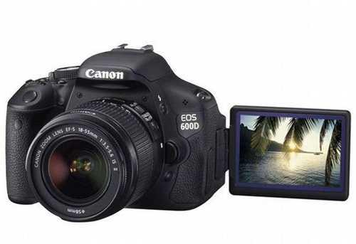 Зеркальный фотоаппарат Canon 600d-kit-18-55
