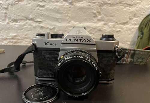 Плёночный фотоаппарат Pentax K1000 с обьективом