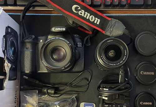 Canon 60d - 2 объектива - 3270 пробег