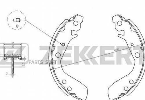 Zekkert BK-4108 Колодки торм. бараб. задн. Honda J