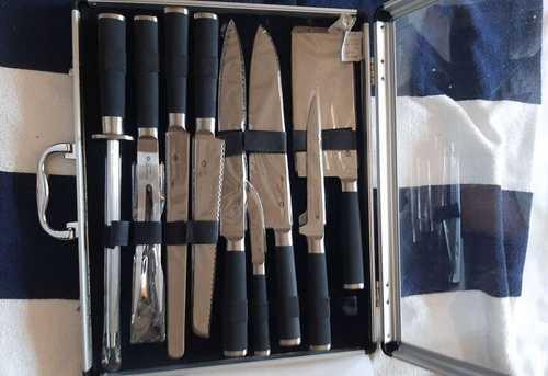Набор кухонных ножей в металлическом кейсе